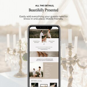 Website Wedding Invitation Template Digital Guest Invite Customizable ...