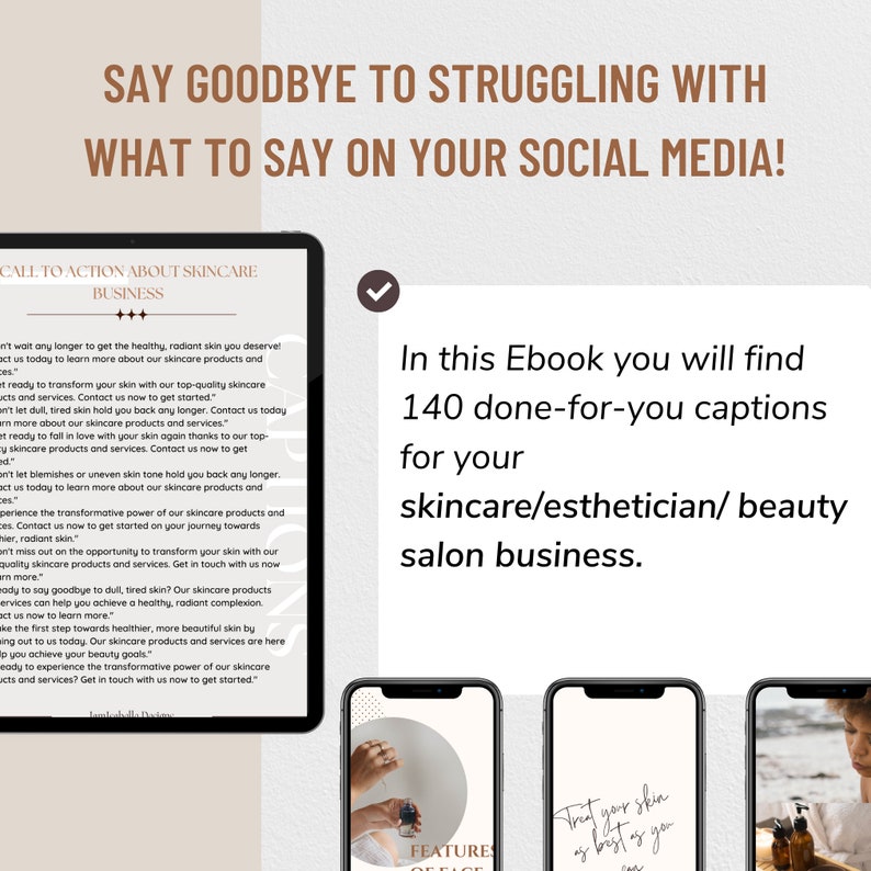 Skincare Captions Esthetician Social Media Content Beauty Salon ...