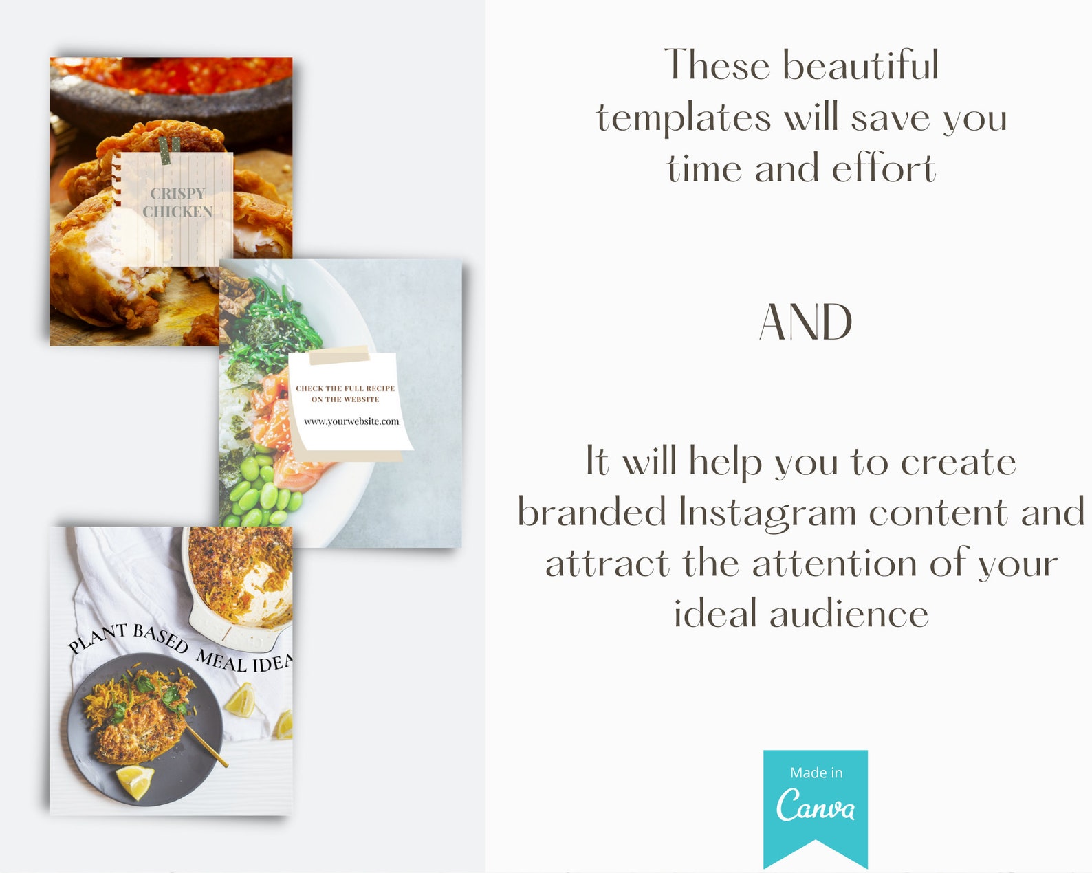 30 Instagram Recipe Templates. Recipes. Healthy Eating. Foodie | Etsy
