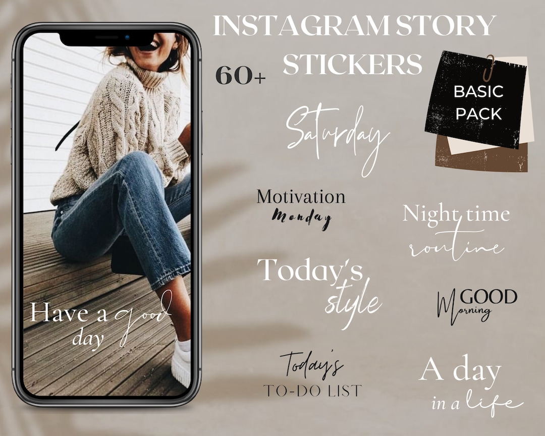 Instagram Story Stickers. Social Media Branding. Daily Life Instagram ...