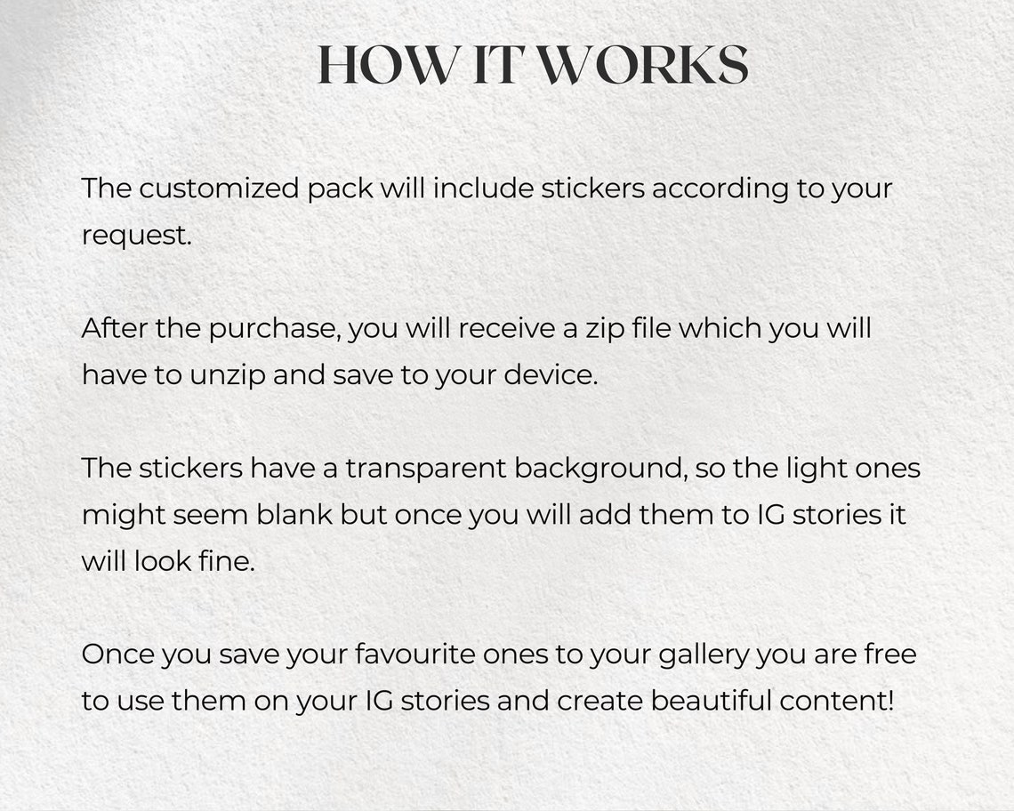 Customized IG Story Stickers. Branded IG Stickers. | Etsy