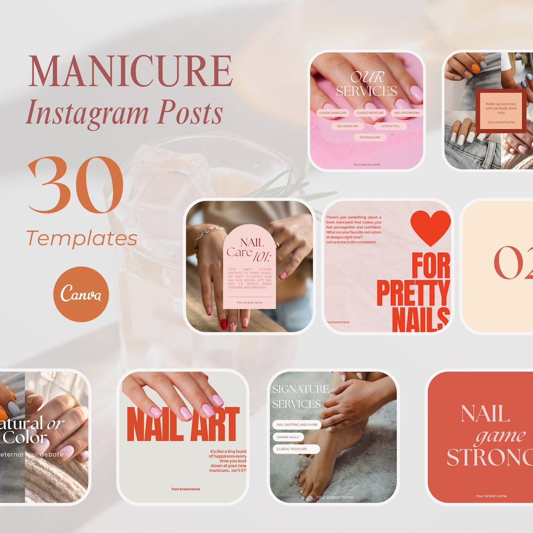 Nail Tech Instagram Templates Nail Artist Content Manicure Posts Nails ...
