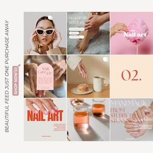 Nail Tech Instagram Templates Nail Artist Content Manicure Posts Nails ...