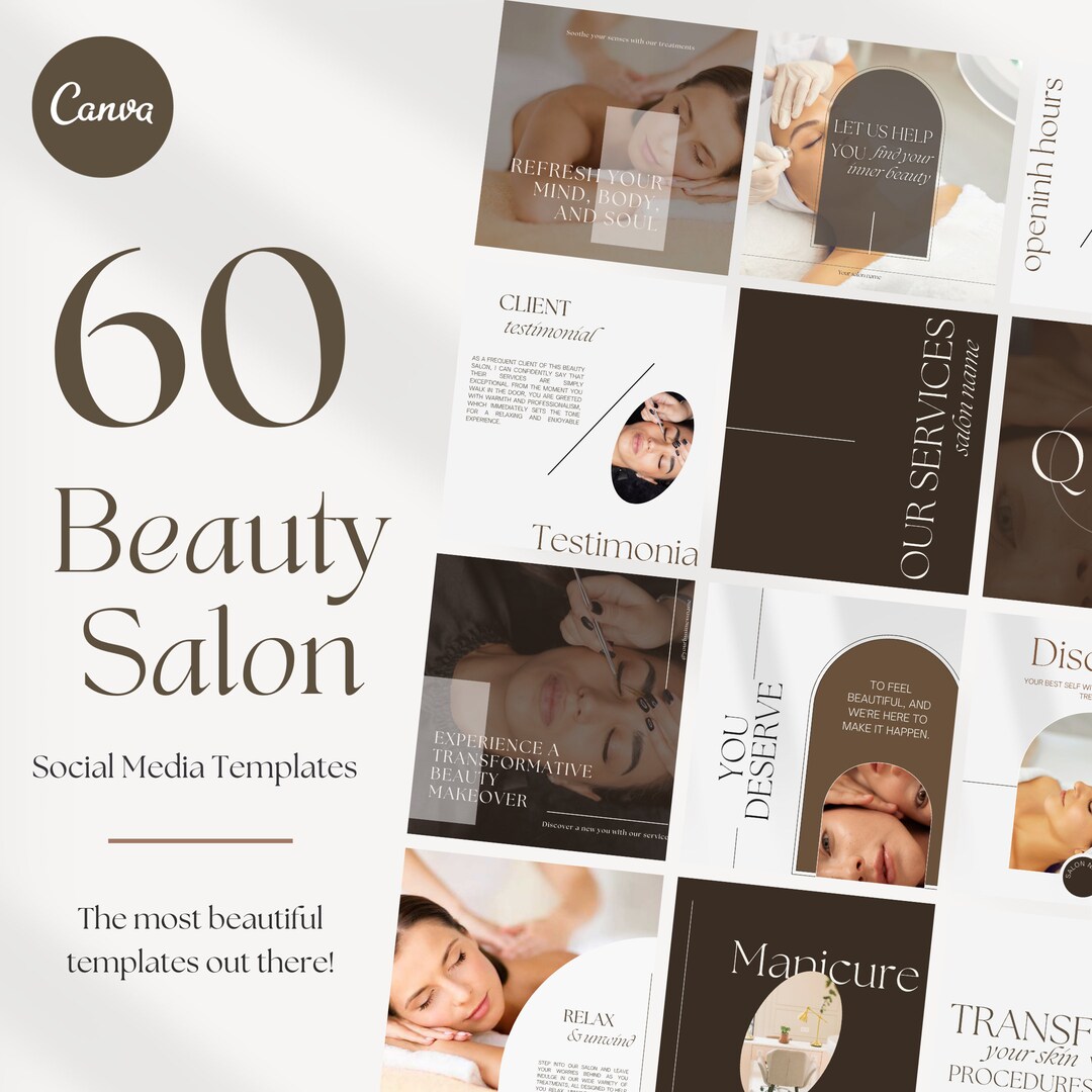 Beauty Salon Templates Beauty Studio Content Customizable Templates for ...