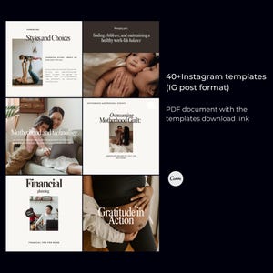 Motherhood Instagram Templates Single Mom Social Media Posts Mom Life ...