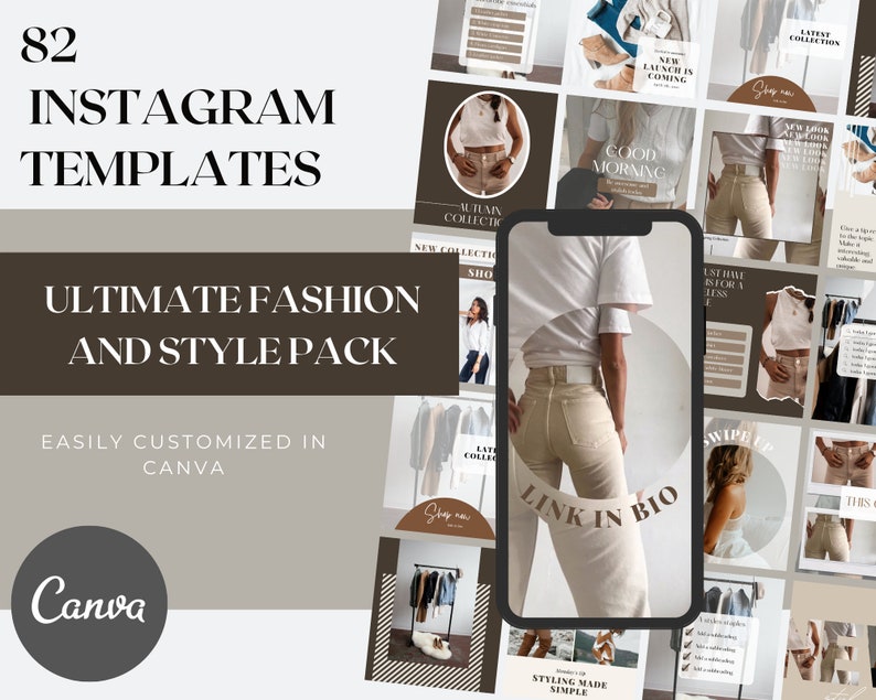 Fashion Instagram Templates for Canva. Style Instagram Stories | Etsy