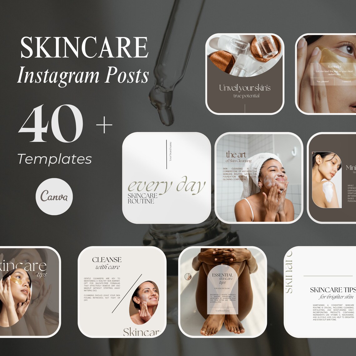 Skincare Social Media Templates Esthetician Instagram Dermatologist ...