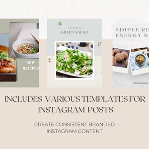 30 Instagram Recipe Templates. Recipes. Healthy Eating. Foodie Canva ...
