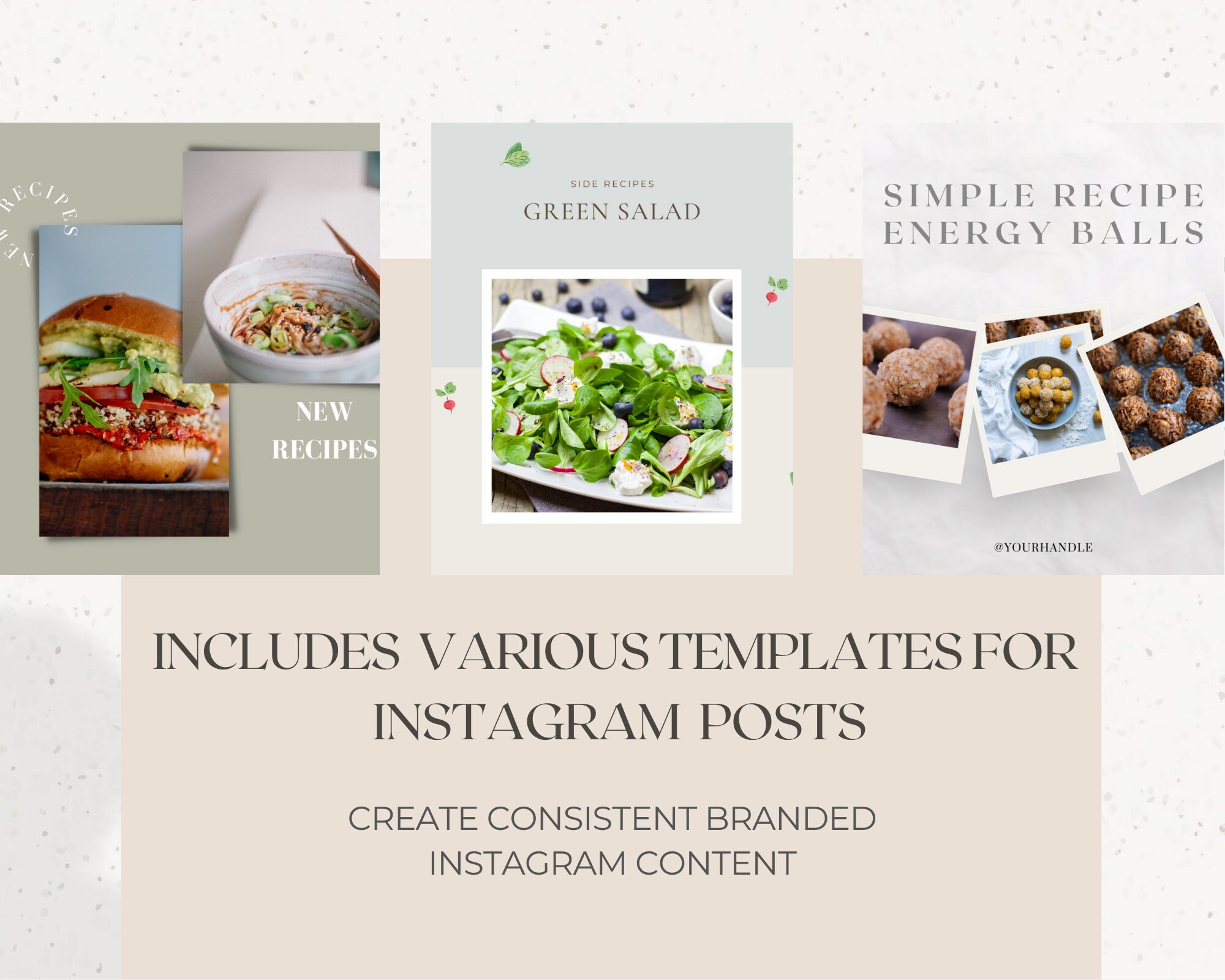 30 Instagram Recipe Templates. Recipes. Healthy Eating. Foodie | Etsy