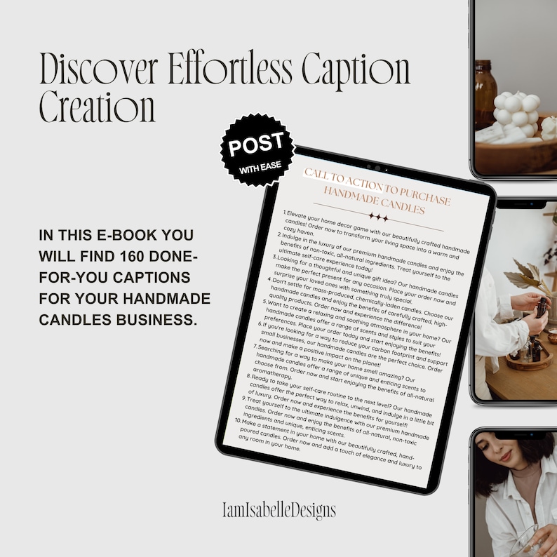 Handmade Candle Business Instagram Captions Scented Candles Social ...