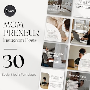 Mompreneur Social Media Templates Business Woman Content Mom Life ...