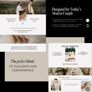 Website Wedding Invitation Template Digital Guest Invite Customizable ...