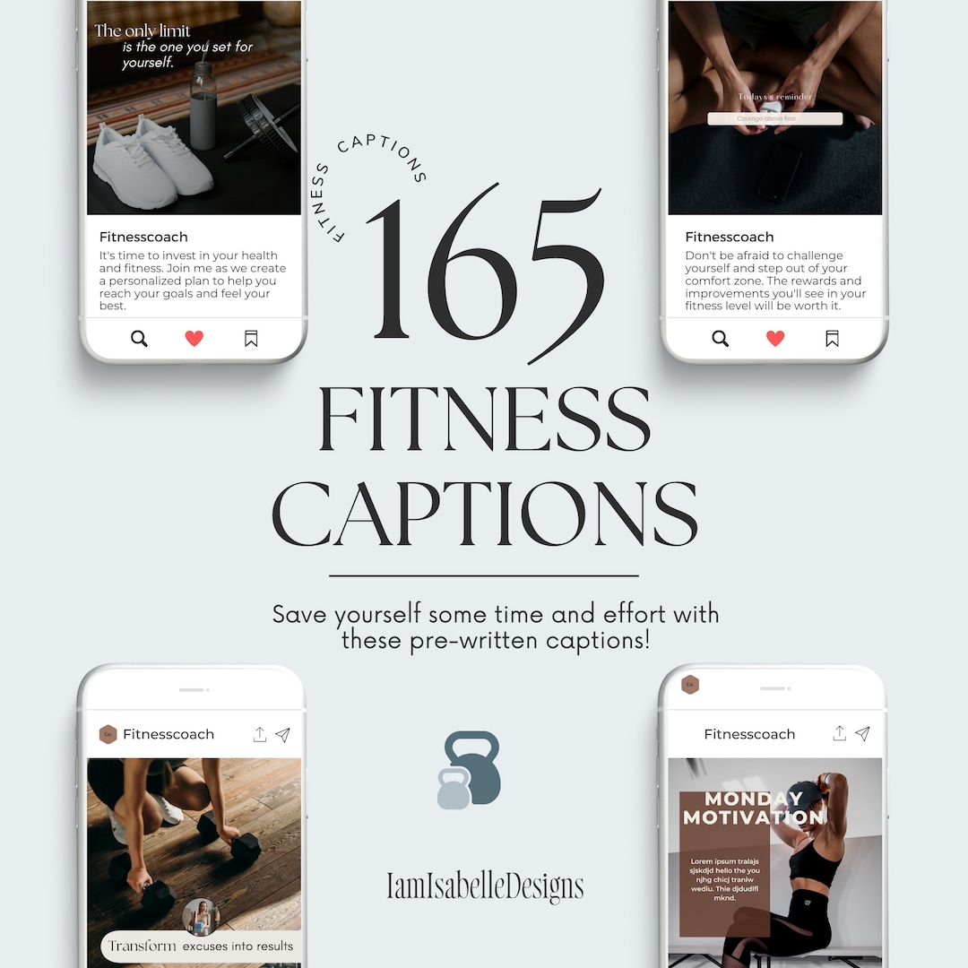 Fitness Instagram Captions Fitness Social Media Content Fitness Coach ...