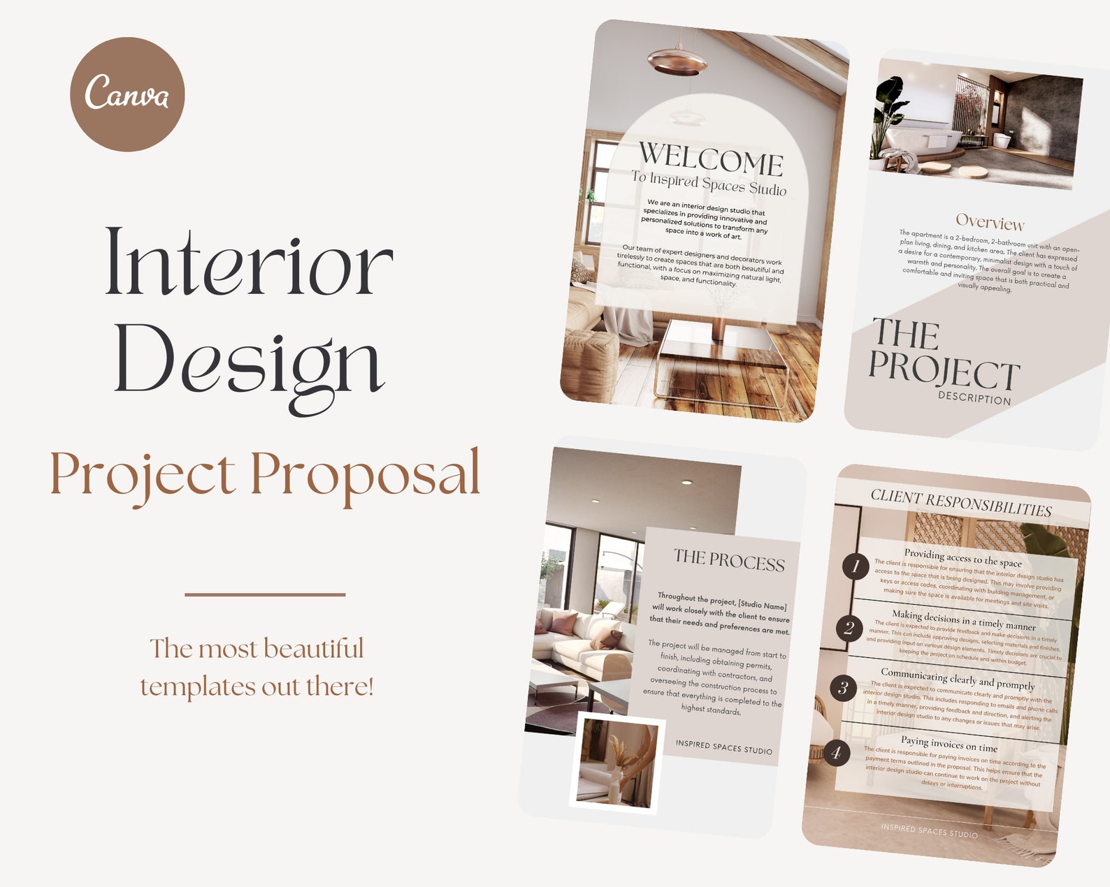 Interior Design Project Proposal Client Project Editable Canva ...