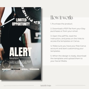 Fitness Instagram Templates Healthy Lifestyle Canva Templates Nutrition ...