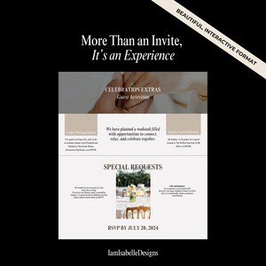 Website Wedding Invitation Template Digital Guest Invite Customizable ...