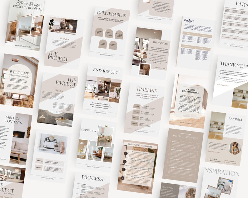 Interior Design Project Proposal Client Project Editable Canva ...