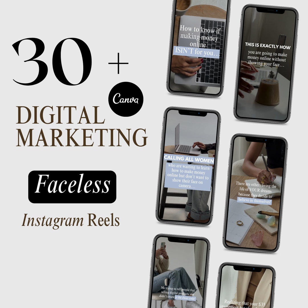 Digital Marketing Faceless Instagram Reels Social Media Templates Done ...
