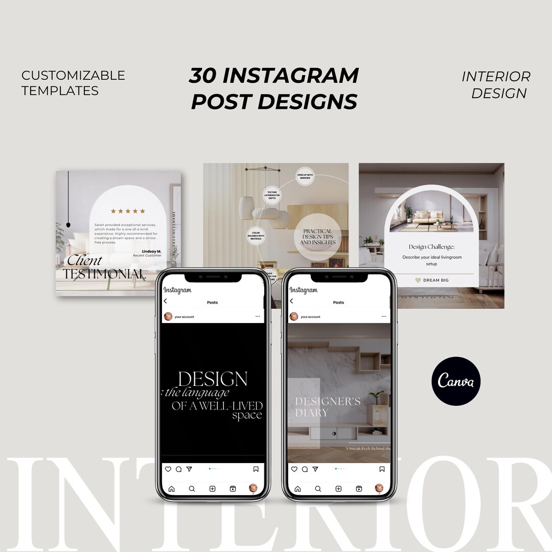 Interior Design Templates for A Month Interior Designer Instagram ...