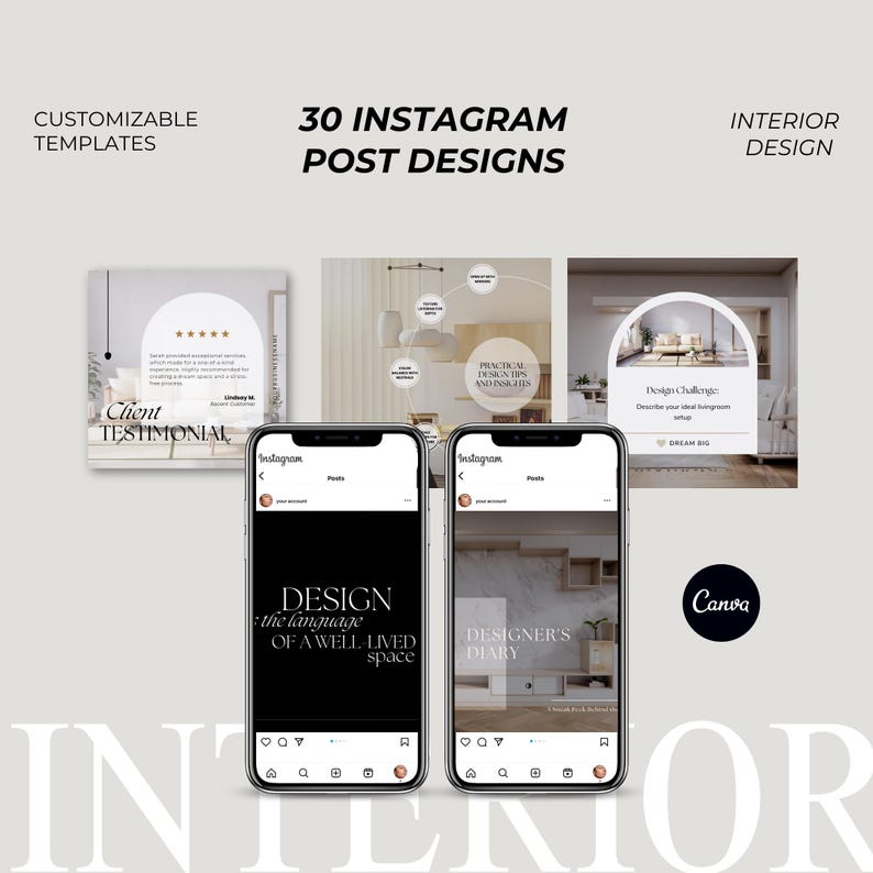 Interior Design Templates for A Month Interior Designer Instagram ...