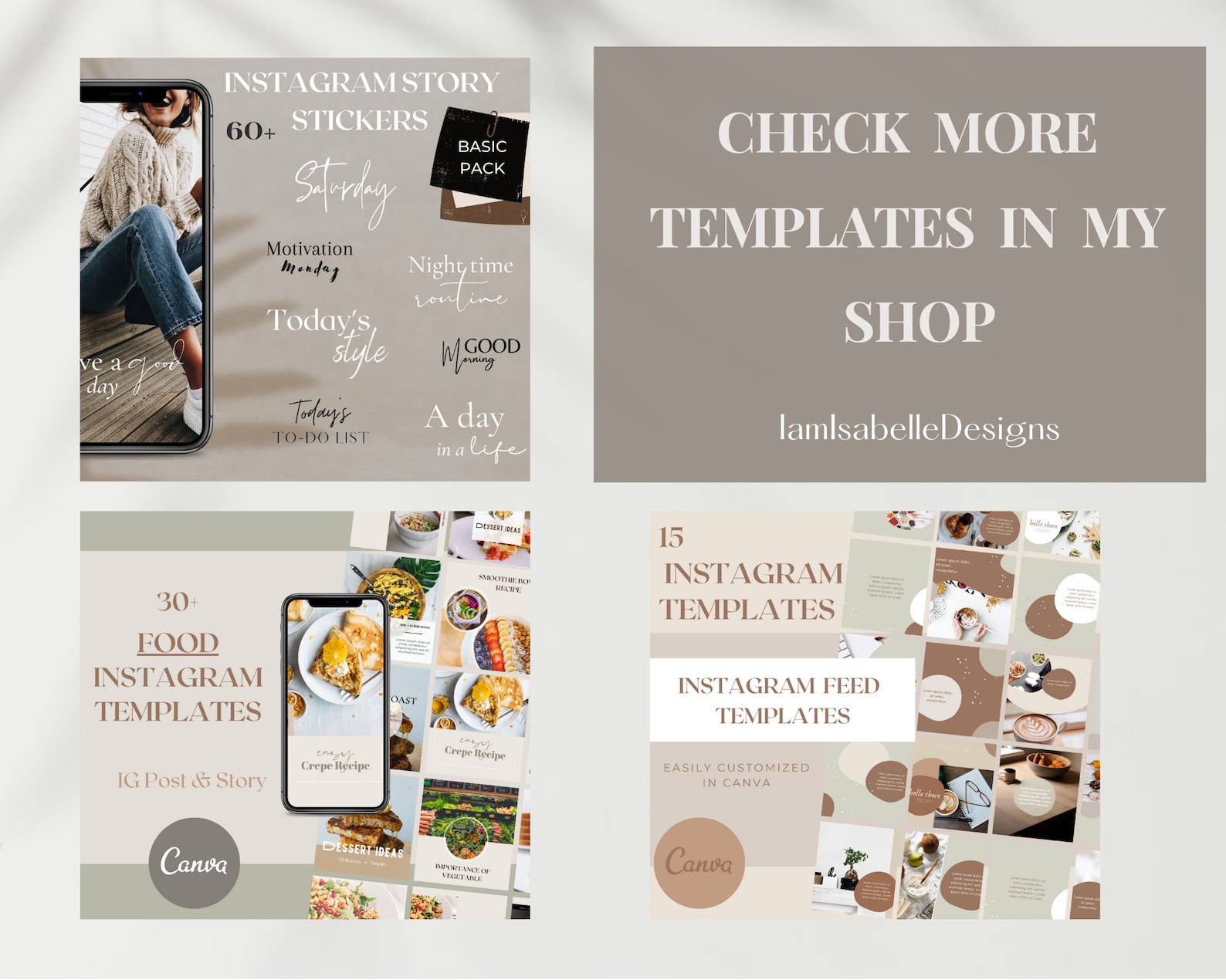 30 Instagram Recipe Templates. Recipes. Healthy Eating. Foodie | Etsy