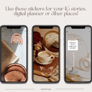 Inspirational Quotes Stickers, Daily Affirmation Stickers, PNG Digital ...