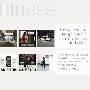 Fitness Instagram Templates Healthy Lifestyle Canva Templates Nutrition ...
