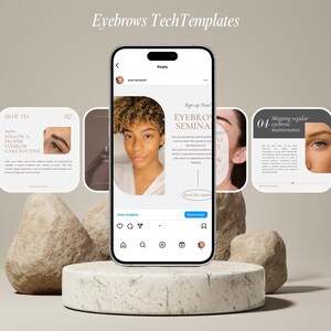 Brow Tech Social Media Eyebrow Artist IG Templates Esthetician PMU ...