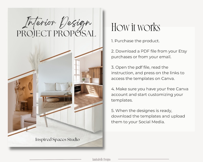 Interior Design Project Proposal Client Project Editable Canva ...