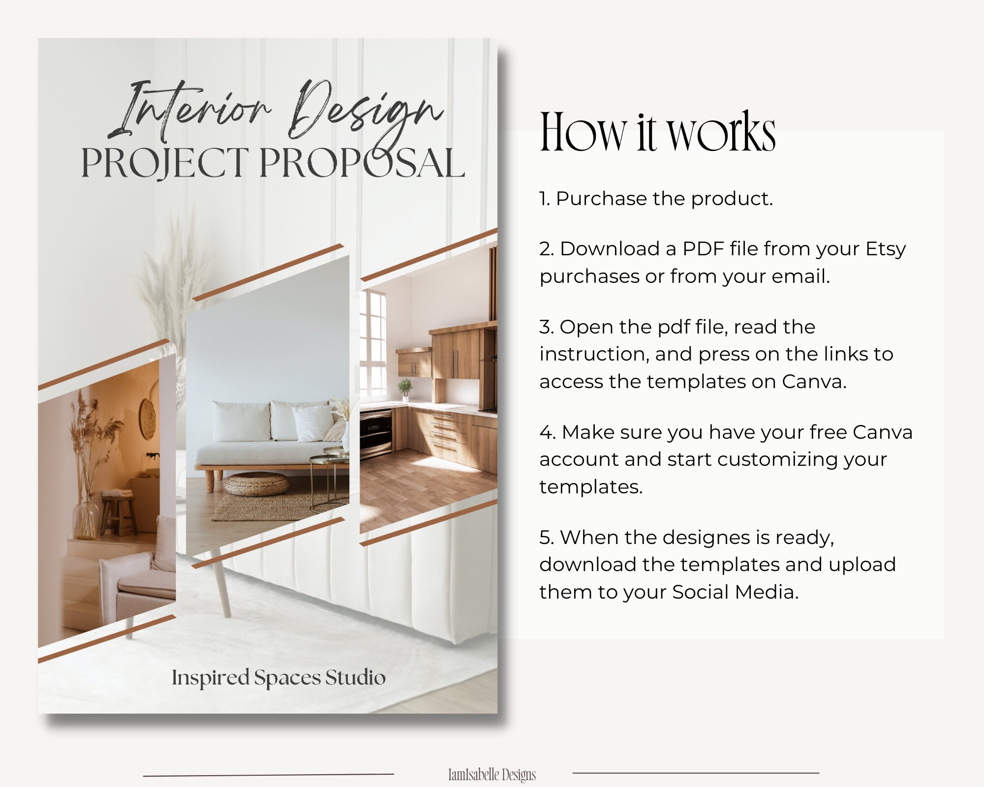 Interior Design Project Proposal Client Project Editable Canva ...
