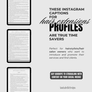 Hair Extensions Captions Hairstylist Social Media Content Instagram ...