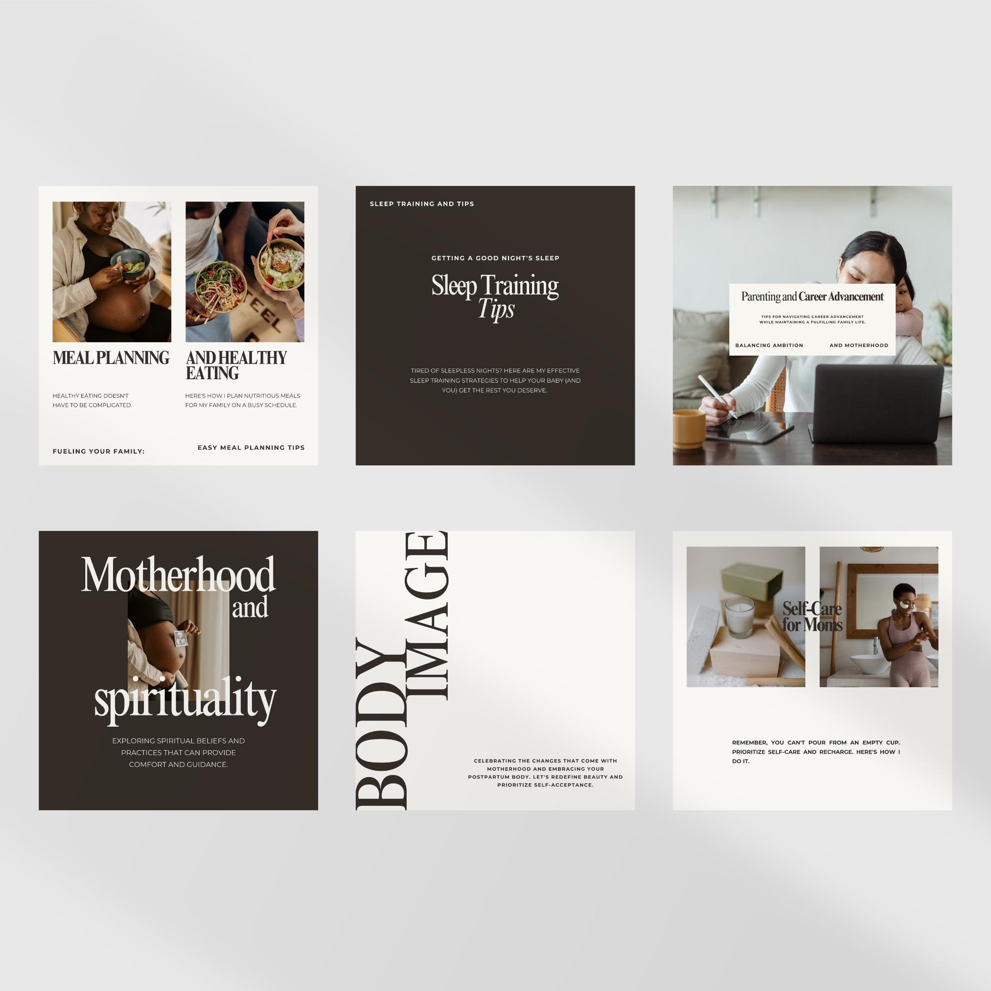 Motherhood Instagram Templates Single Mom Social Media Posts Mom Life ...