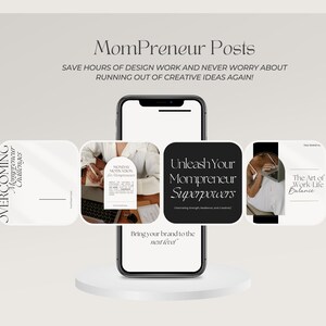 Mompreneur Social Media Templates Business Woman Content Mom Life ...