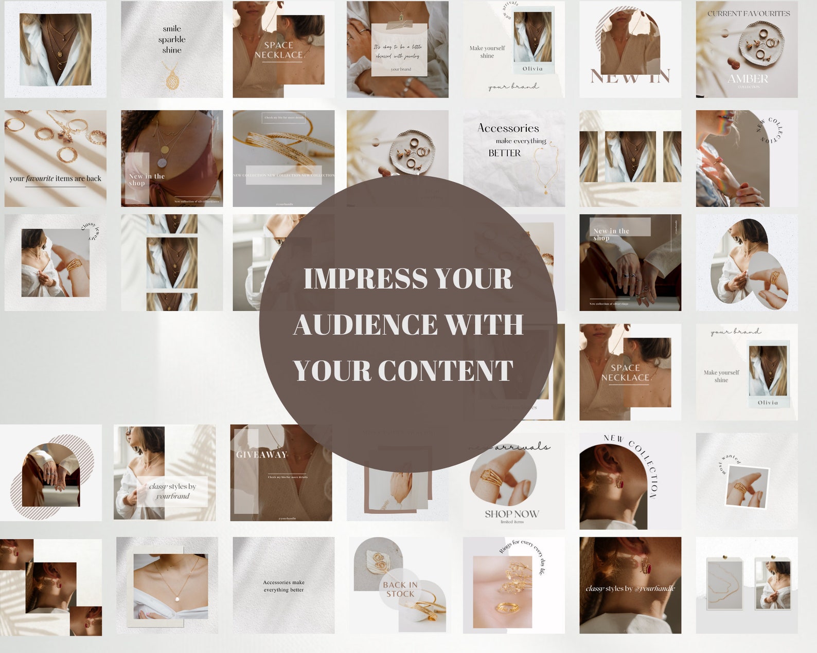 100 Jewelry Templates Jewelry Shop Accessories Branding - Etsy