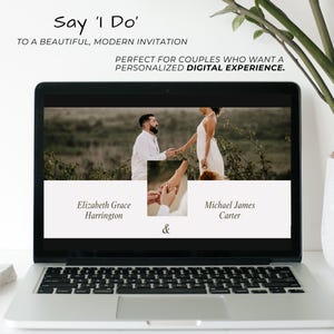 Website Wedding Invitation Template Digital Guest Invite Customizable ...
