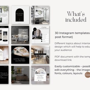 Interior Design Posts Monthly Interior Decor Content Instagram Interior ...