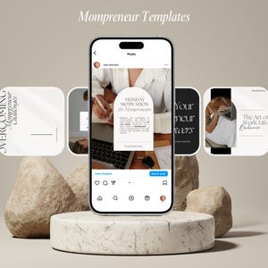Mompreneur Social Media Templates Business Woman Content Mom Life ...