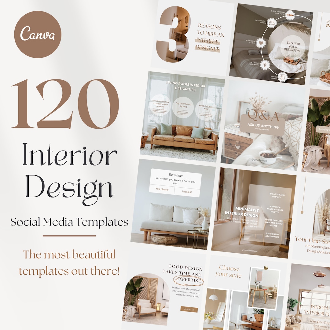 Interior Design Instagram Templates Interior Designer Social Media ...