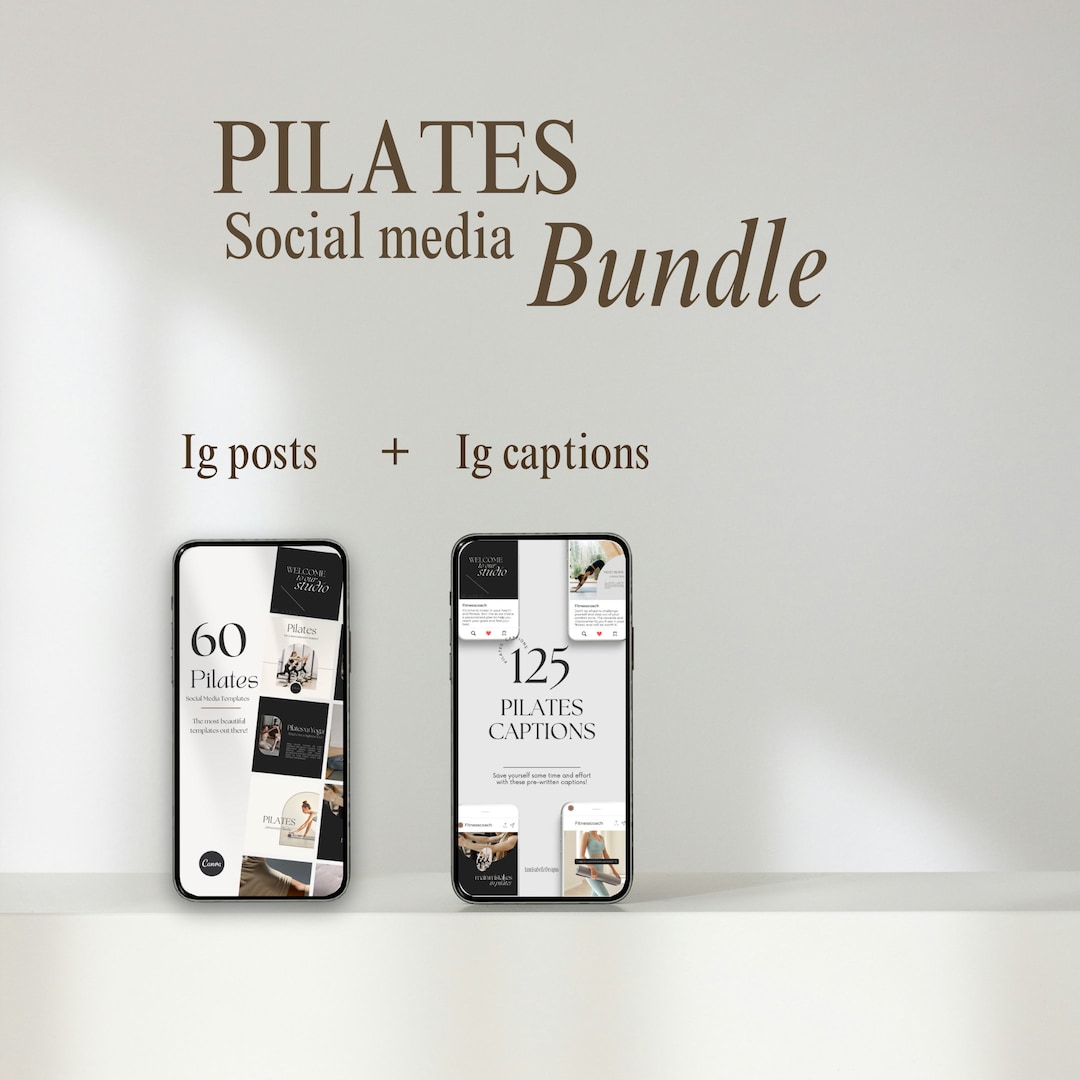 Pilates Ultimate Bundle Pilates Social Media Post Templates and ...