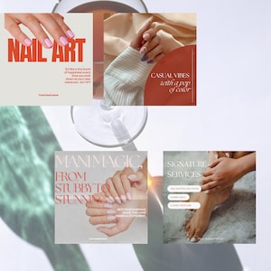 Nail Tech Instagram Templates Nail Artist Content Manicure Posts Nails ...