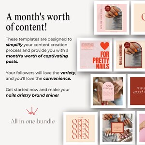 Nail Tech Instagram Templates Nail Artist Content Manicure Posts Nails ...