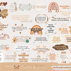 Inspirational Quotes Stickers, Daily Affirmation Stickers, PNG Digital ...