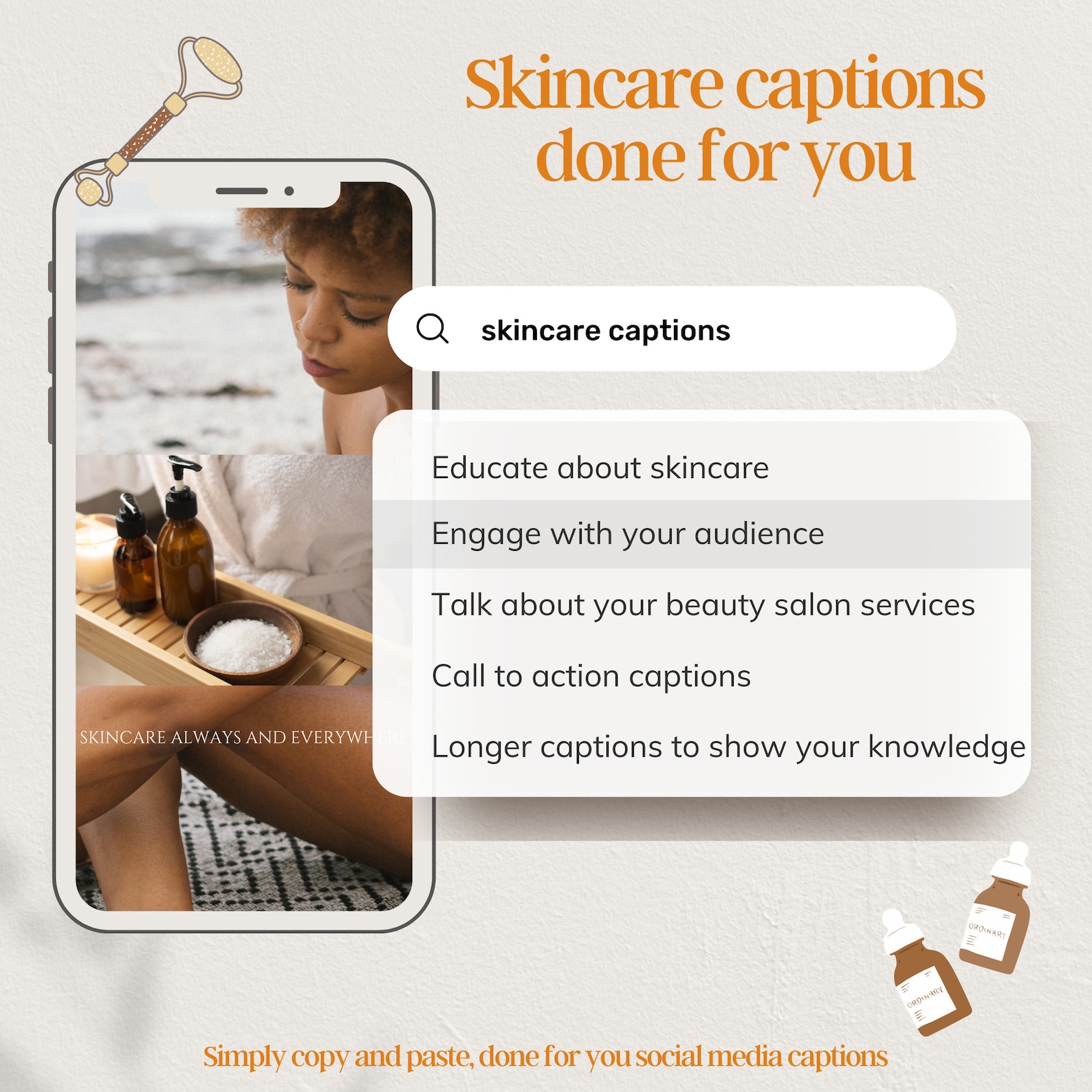 Skincare Captions Esthetician Social Media Content Beauty - Etsy