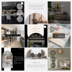 Interior Design Posts Monthly Interior Decor Content Instagram Interior ...
