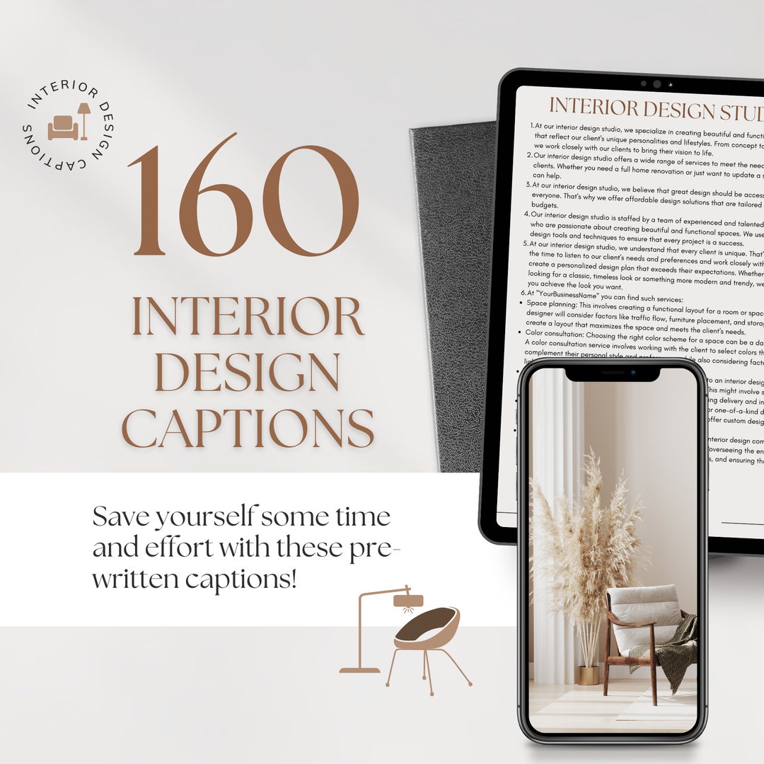 Interior Design Captions Social Media Interior Designer - Etsy
