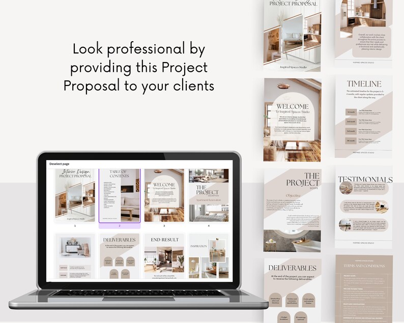 Interior Design Project Proposal Client Project Editable Canva ...