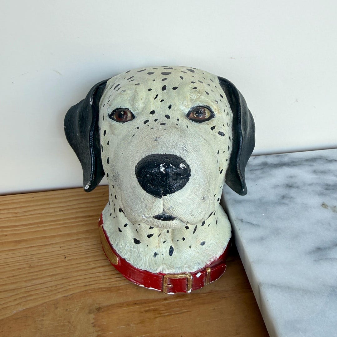 Vintage 1983 English Wall Mask Retriever or Dalmation - Etsy