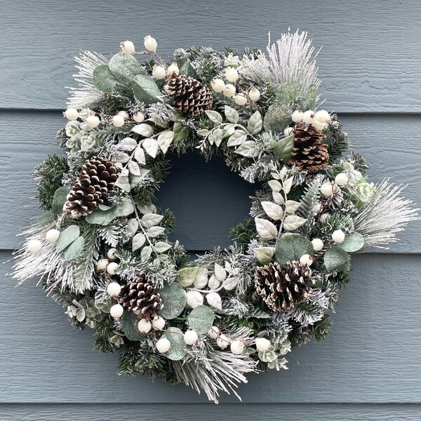 White Berry Wreath - Etsy
