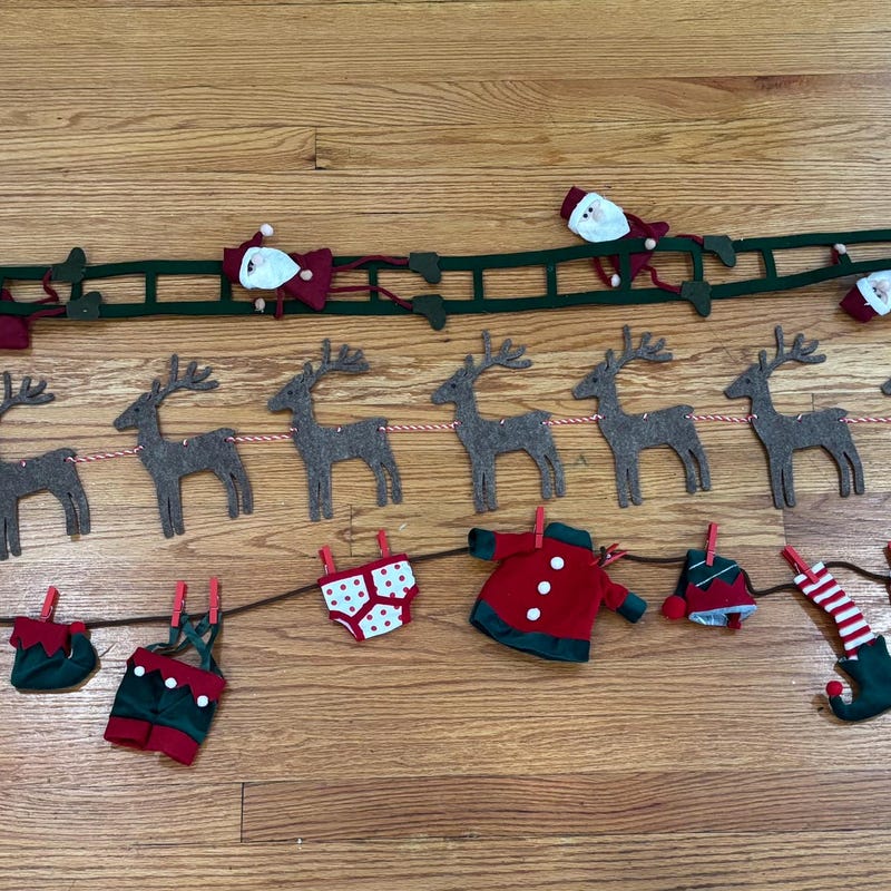 Felt Garland Elves - Etsy
