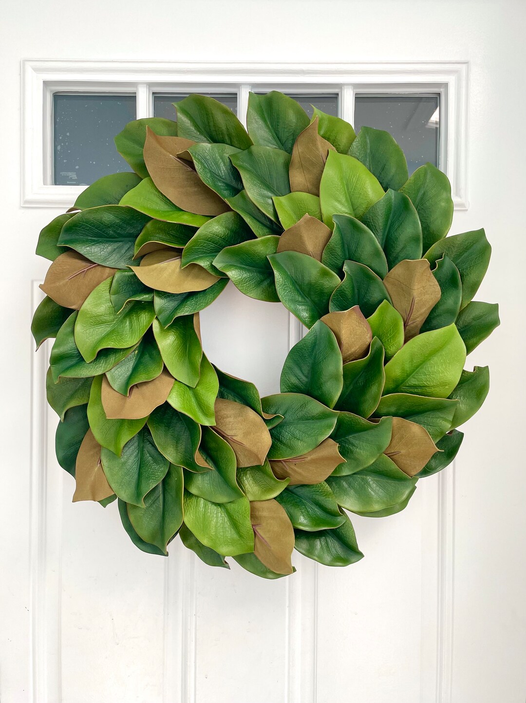 Magnolia Leaf Wreath, Magnolia Fall Wreath, Year Round Wreath, Greenery ...